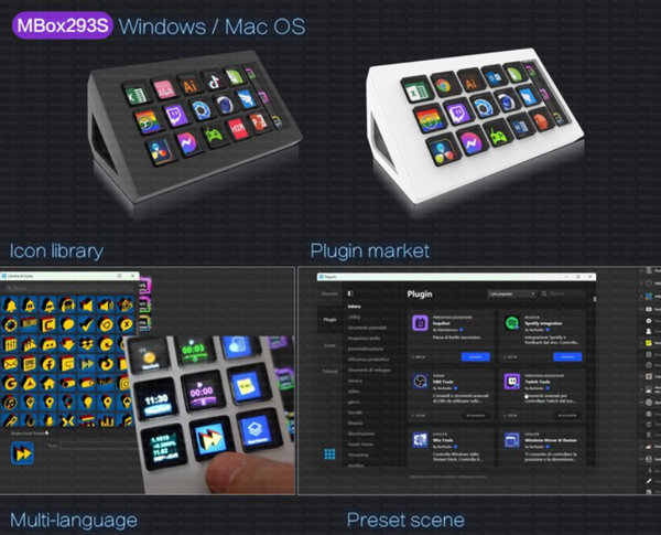 Stream deck Mirabox Stream dock Slim