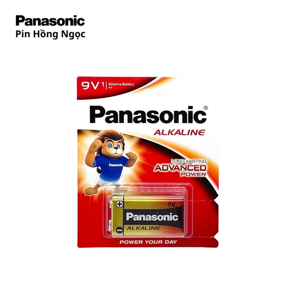 Pin vuông Panasonic Alkaline 9V 6LR61T/1B - 1 Viên chính hãng có VAT
