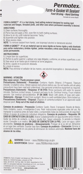 Keo dán cn - 80008, permatex® form-a-gasket® #1 sealant, 3oz