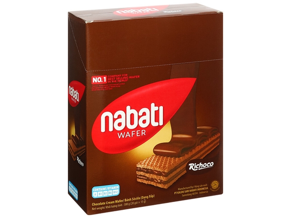 Bánh sôcôla dạng xốp Richoco Nabati 17g