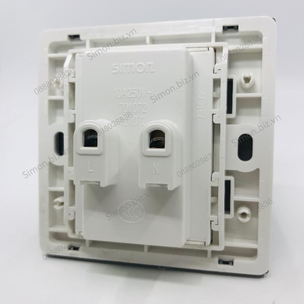 Module ổ cắm đôi 2 chấu chuẩn vuông màu xám Simon i7 701072-61