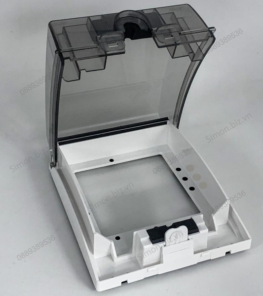 Mặt che chống nước IP55 chuẩn vuông cao cấp cho ổ cắm, công tắc Simon S258