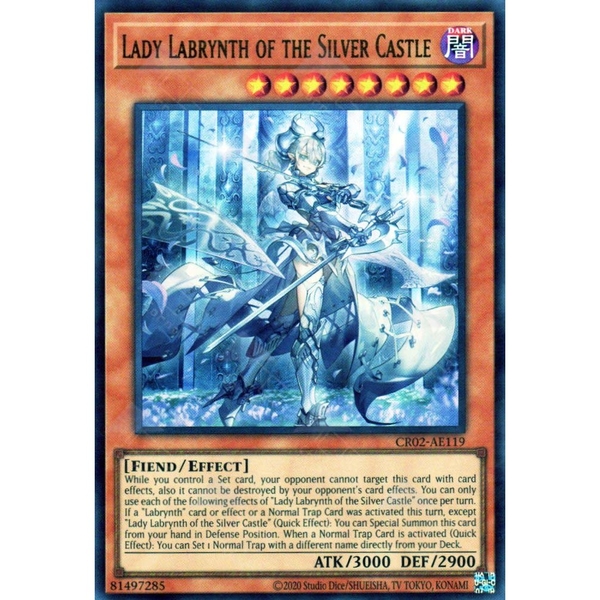[ Bài Yugioh Chính Hãng ] CR02-AE119 Lady Labrynth of the Silver Castle ...