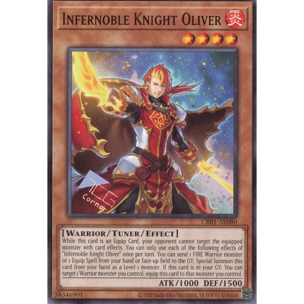 [ Bài Yugioh Chính Hãng ] CR01-AE080 Infernoble Knight Oliver (N)