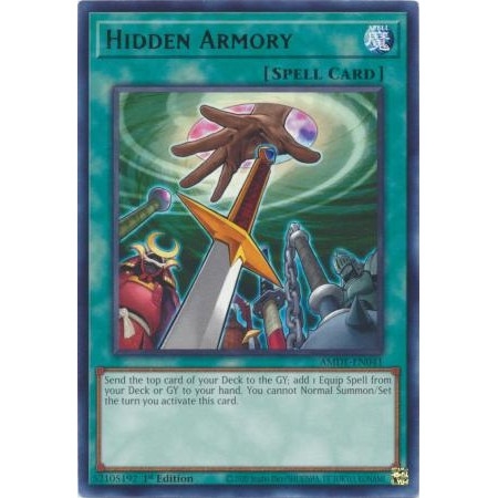 [ Bài Yugioh Chính Hãng ] Hidden Armory - AMDE-EN041 - Rare 1st Edition