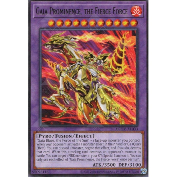 [ Bài Yugioh Chính Hãng ] Gaia Prominence, the Fierce Force - AGOV ...