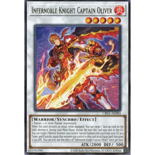 [ Bài Yugioh Chính Hãng ] CR01-AE084 Infernoble Knight Captain Oliver