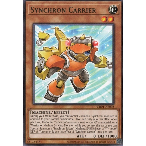 [ Bài Yugioh Chính Hãng ] CR01-AE003 Synchron Carrier