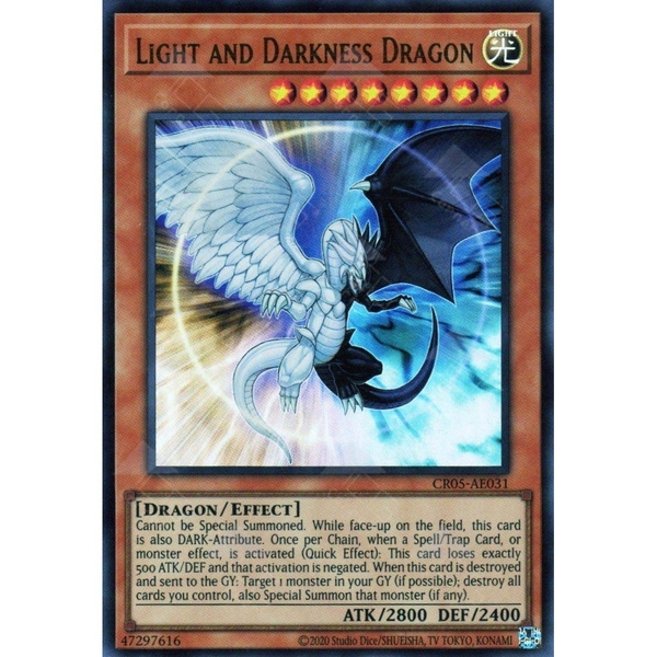 [ Bài Yugioh Chính Hãng ] CR05-AE031 Light and Darkness Dragon - Ultra Rare