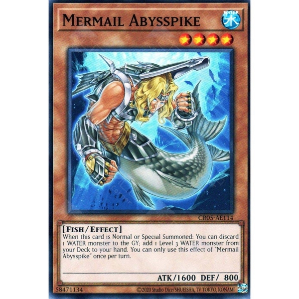[ Bài Yugioh Chính Hãng ] CR05-AE114 Mermail Abysspike - Common