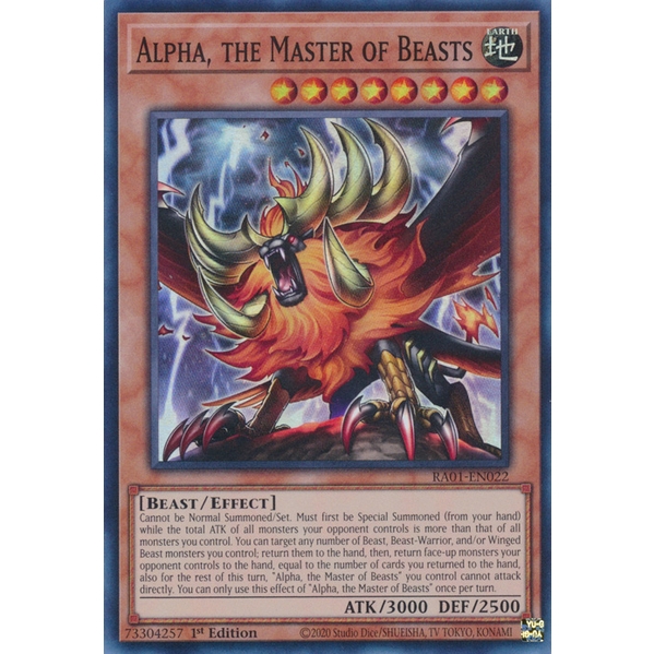 [ Bài Yugioh Chính Hãng ] Alpha, the Master of Beasts - RA01-EN022 ...