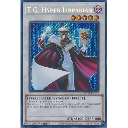 [ Bài Yugioh Chính Hãng ] T.G. Hyper Librarian - RA02-EN027 - 1st Edition