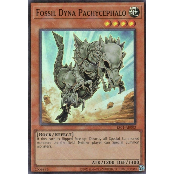 [ Bài Yugioh Chính Hãng ] ES01-AE003 Fossil Dyna Pachycephalo - Super Rare