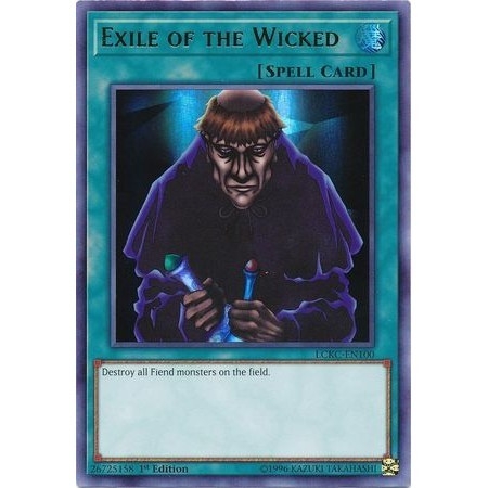 [ Bài Yugioh Chính Hãng ] Exile of the Wicked - LCKC-EN100 - Ultra Rare ...