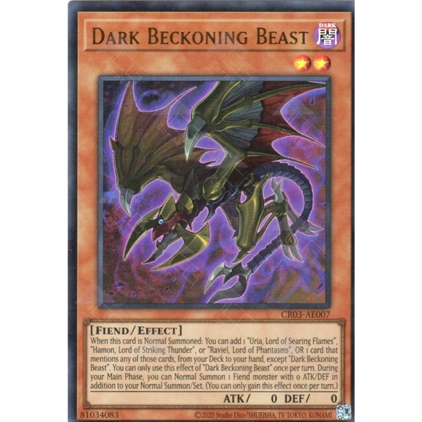 CR03-AE007 Dark Beckoning Beast (UR) [ GGSTORE ] [ Bài Yugioh Chính Hãng ]