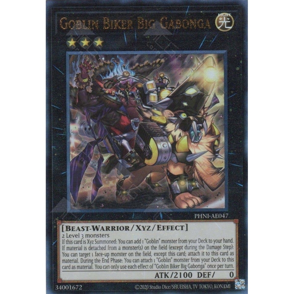 [ Bài Yugioh Chính Hãng ] PHNI-AE047 Goblin Biker Big Gabonga