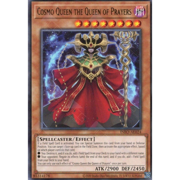 [ Bài Yugioh Chính Hãng ] INFO-AE024 Cosmo Queen the Queen of Prayers ...