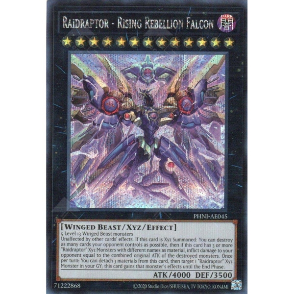 [ Bài Yugioh Chính Hãng ] PHNI-AE045 Raidraptor - Rising Rebellion Falcon