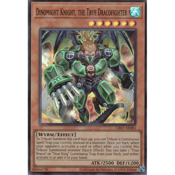[ Bài Yugioh Chính Hãng ] CR07-AE083 Dinomight Knight, the True ...