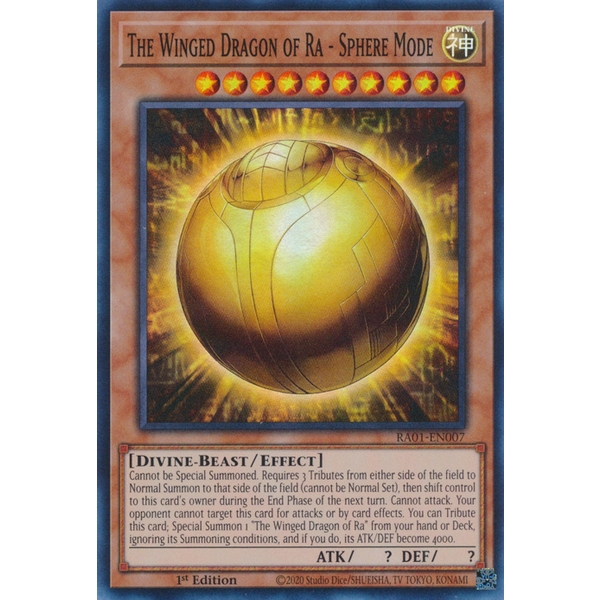 [ Bài Yugioh Chính Hãng ] The Winged Dragon of Ra - Sphere Mode - RA01 ...