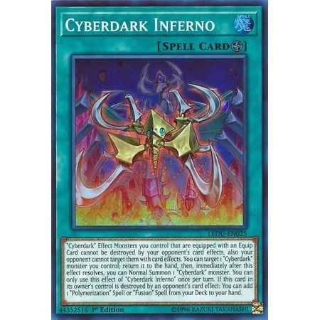 [ Bài Yugioh Chính Hãng ] Cyberdark Inferno - LEDU-EN025 - Super Rare ...