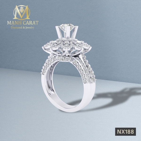 Nhẫn Kim Cương Nữ 18K - Model: NX188