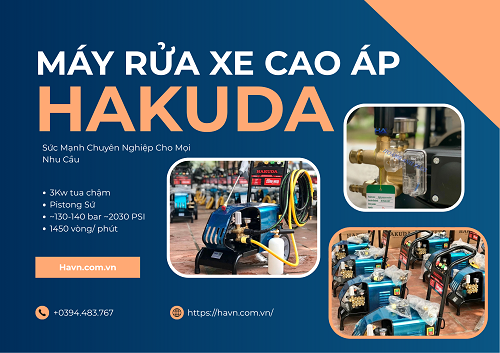 Máy Rửa Xe Cao Áp Hakuda 3Kw RL3000 Pro Piston Sứ: Sức Mạnh Chuyên ...