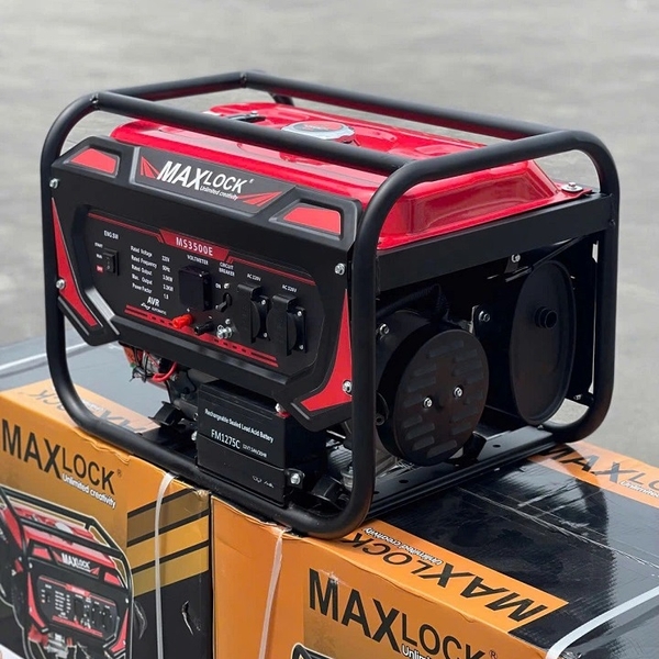 Máy Phát Điện 3KW Chạy Xăng Maxlock MS3500 - Hàng chính hãng