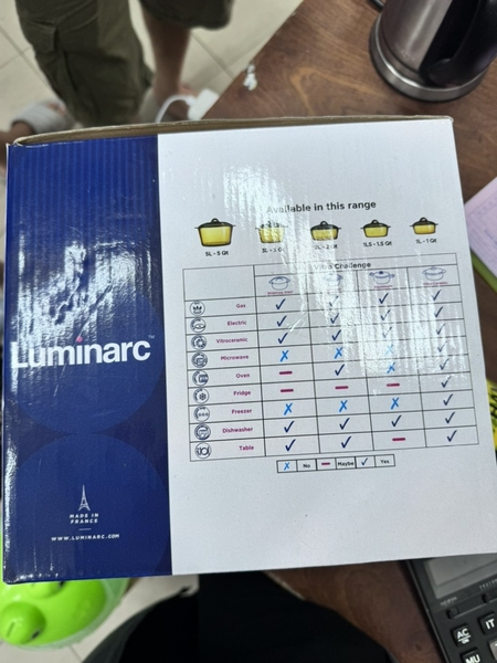 Bộ nồi thuỷ tinh Luminac