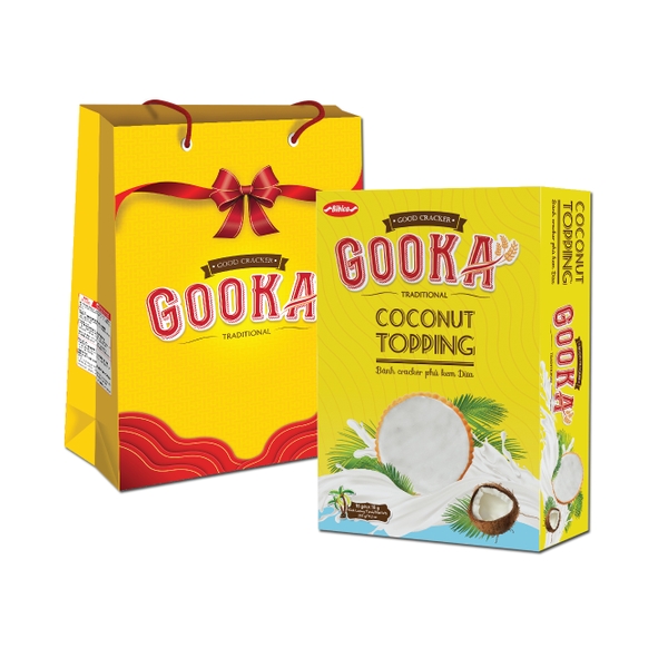 Bánh Gooka Cracker phủ dừa HG 324G
