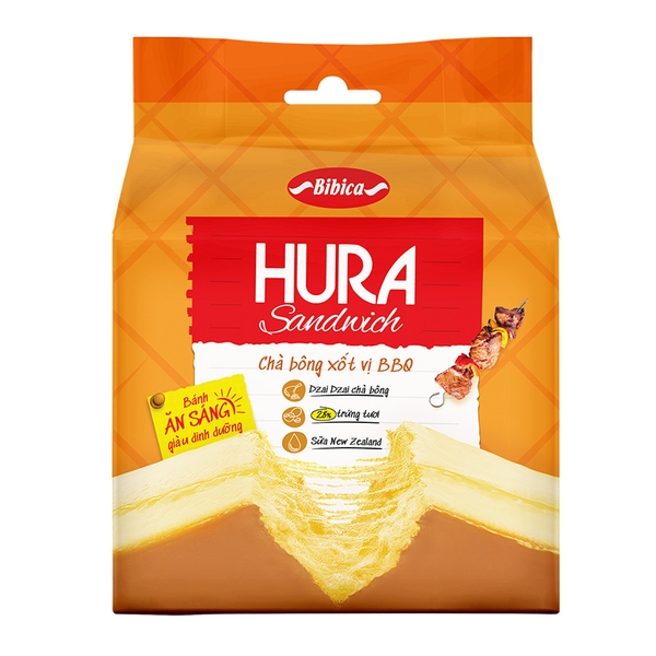 Bánh Hura Sandwich Chà Bông xốt BBQ túi 90g