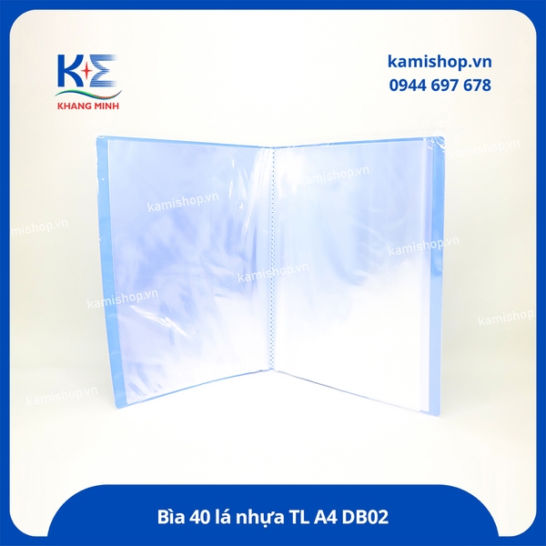 Bìa 40 lá nhựa TL A4 DB02 (20)