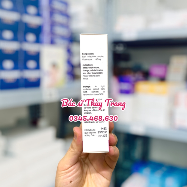 Dung dịch điều trị nấm Sovasol Clotrimazole 0.05% - 100ml
