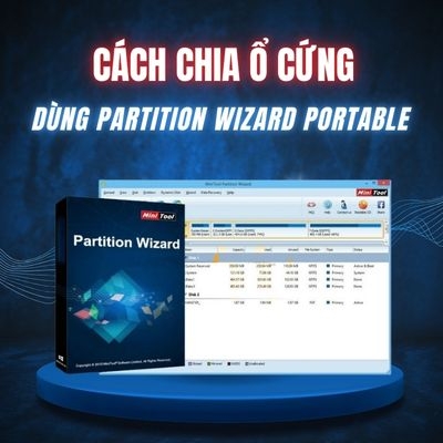 Cách chia ổ cứng máy đơn giản - cách dùng Partition Wizard Portable