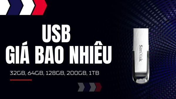 USB 32GB, 64GB, 128GB, 200GB, 1TB giá bao nhiêu tiền?