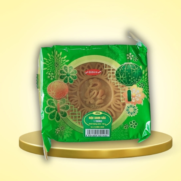 Baked Mooncake Green Beans - Gac Fruit Flavor 1 Egg 150g Bibica ...