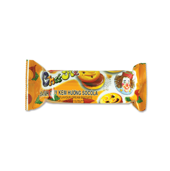 "Chu He" Cream Biscuits in plastic bag 95g - Chocoate Flavor Bibica - Essence of Confectionery ...