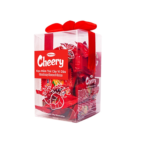 Cheery Soft Candy In Plastic Jar 100g - Strawberry Flavor Bibica - Essence of Confectionery ...