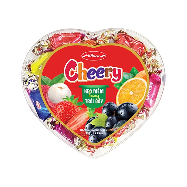 Cheery Soft Candy in heart plastic box 150g Bibica - Essence of ...
