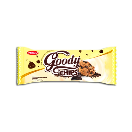 Goody chocolate chip cookies original in plastic bag 80g Bibica ...