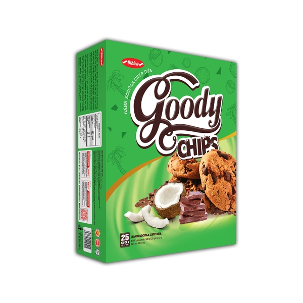 Goody chocolate chip cookies with coconut in paper box 300g Bibica - Essence of Confectionery ...