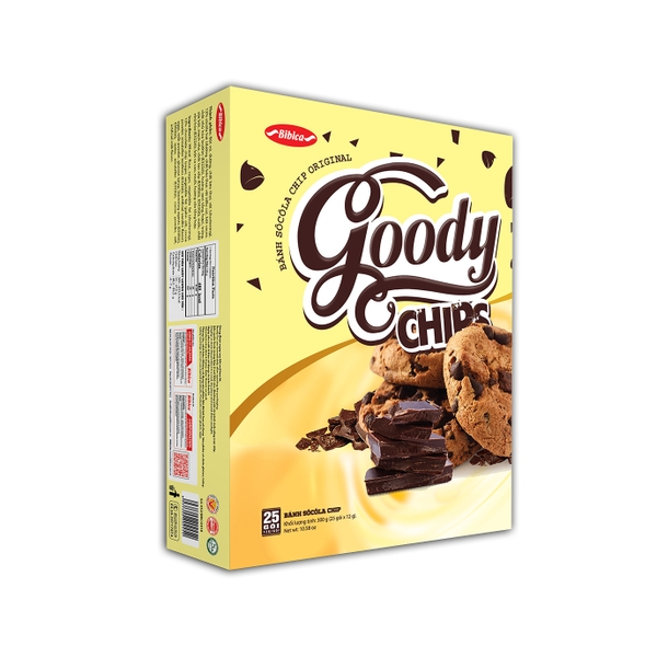 Goody chocolate chip cookies original in paper box 300g Bibica ...