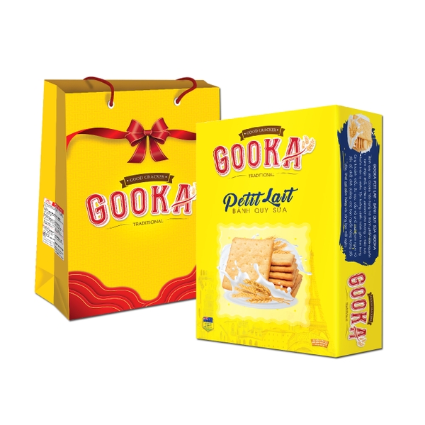 Gooka Petit Lait Milk Hard Biscuits in paper box 340g Bibica - Essence ...