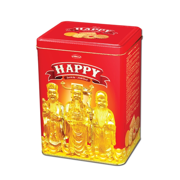 Happy assorted biscuits in tin box 600g - Phuc Loc Tho Bibica - Essence ...