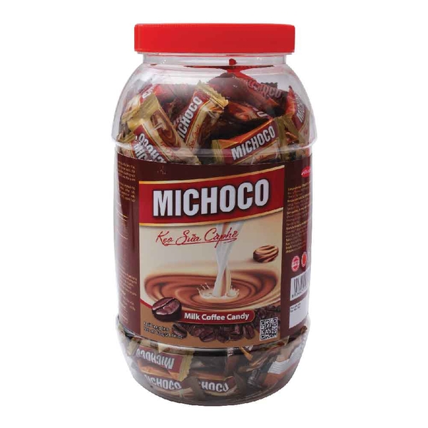 Michico milk coffee hard candy in plastic jar 600g Bibica - Essence of ...