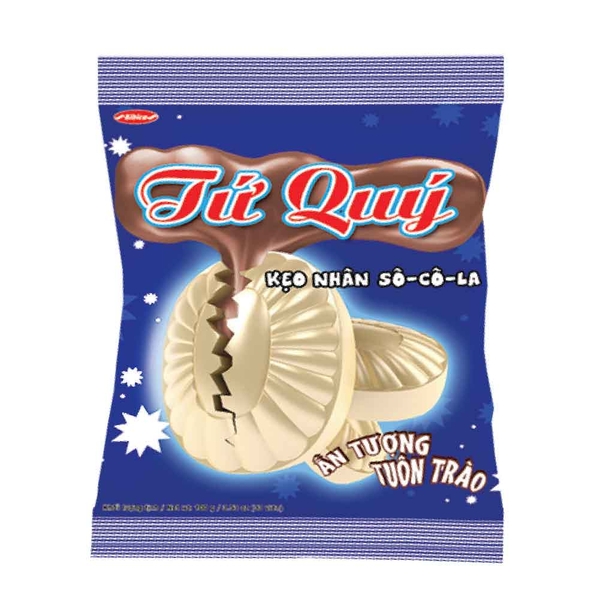 Tu Quy mint hard candy with chocolate filling in plastic bag 100g ...