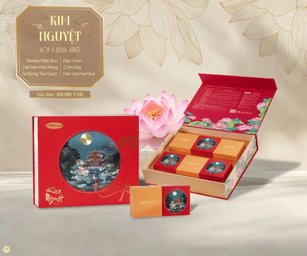 Kim Nguyet Golden Moon 480g Bibica - Essence of Confectionery Vietnamese