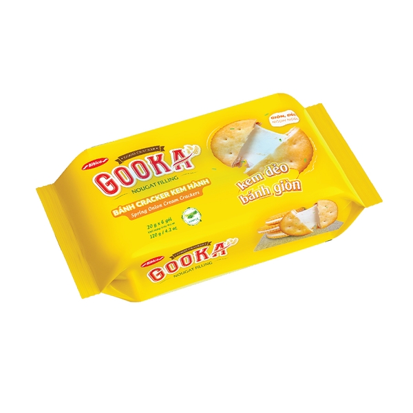 Gooka Nougat Filling Onion Cream Cracker In Plastic Bag 120g Bibica ...