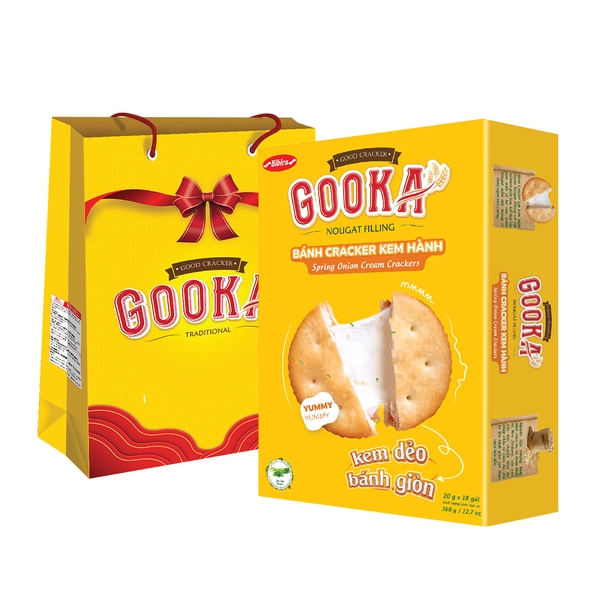 Gooka Nougat Filling Onion Cream Cracker In Paper Box 360g Bibica ...