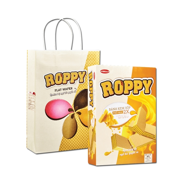 Roppy flat wafer in paper box 288g - Doubled Cheese flavor Bibica ...